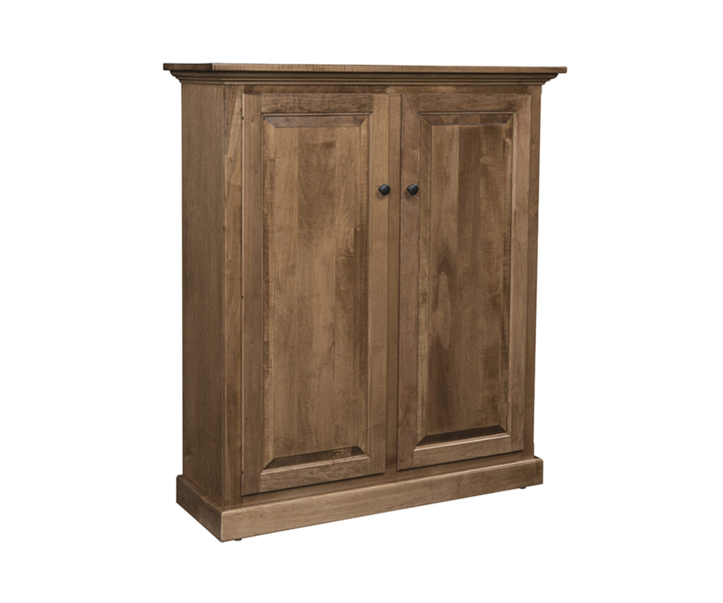 Traditional Double Door 48" Bookcase | Amish Oak & Cherry | Hickory, NC