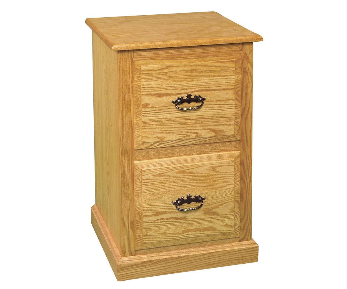 2 Drawer Traditional Filing Cabinet | Amish Oak & Cherry | Hickory, NC
