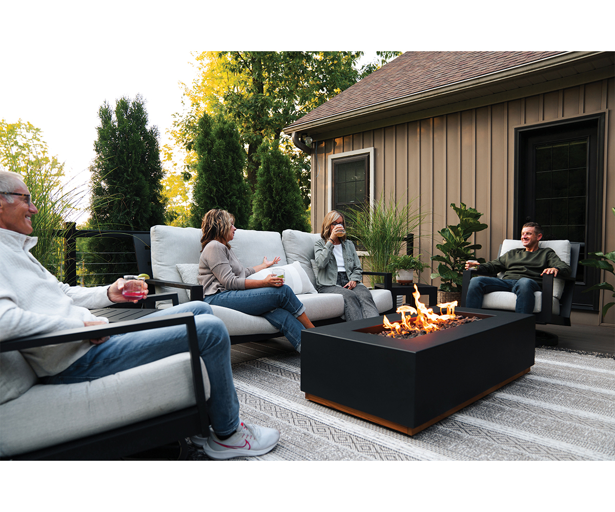 Rectangle Fire Table Collection | Amish Oak & Cherry | Hickory, NC