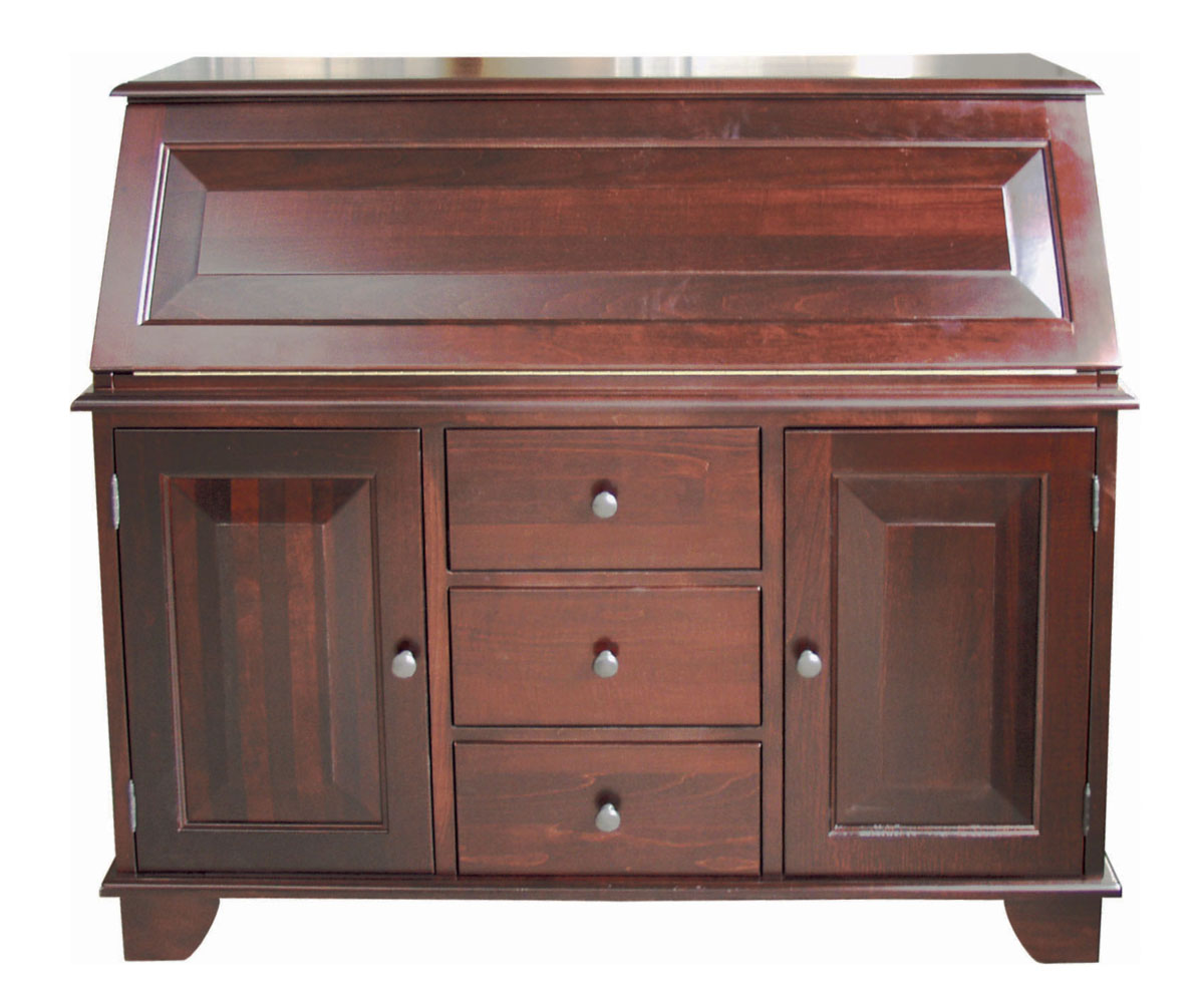 Graham Secretary Desk | Amish Oak & Cherry | Hickory, NC