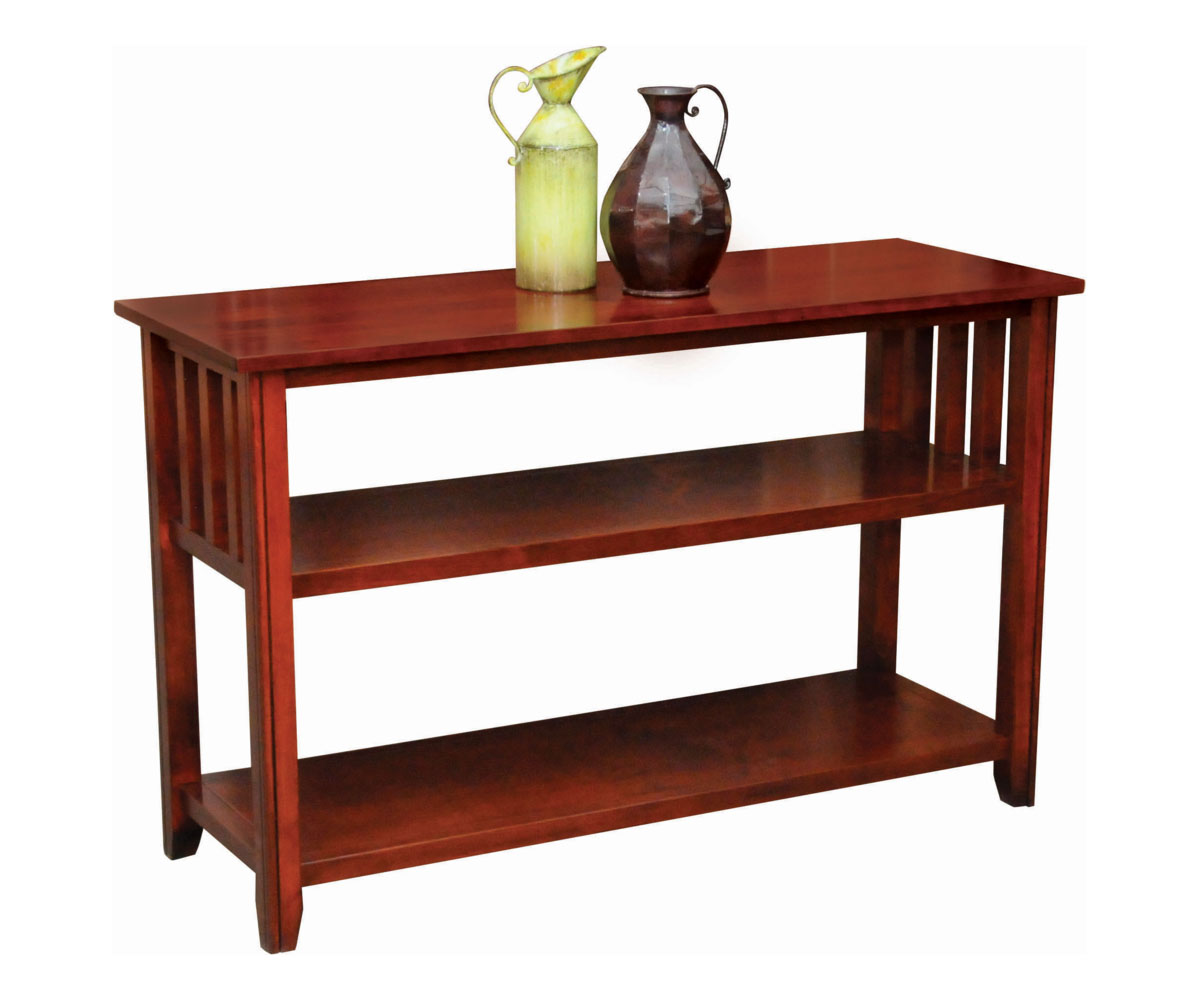 20th Century Mission Console Table | Amish Oak & Cherry | Hickory, NC