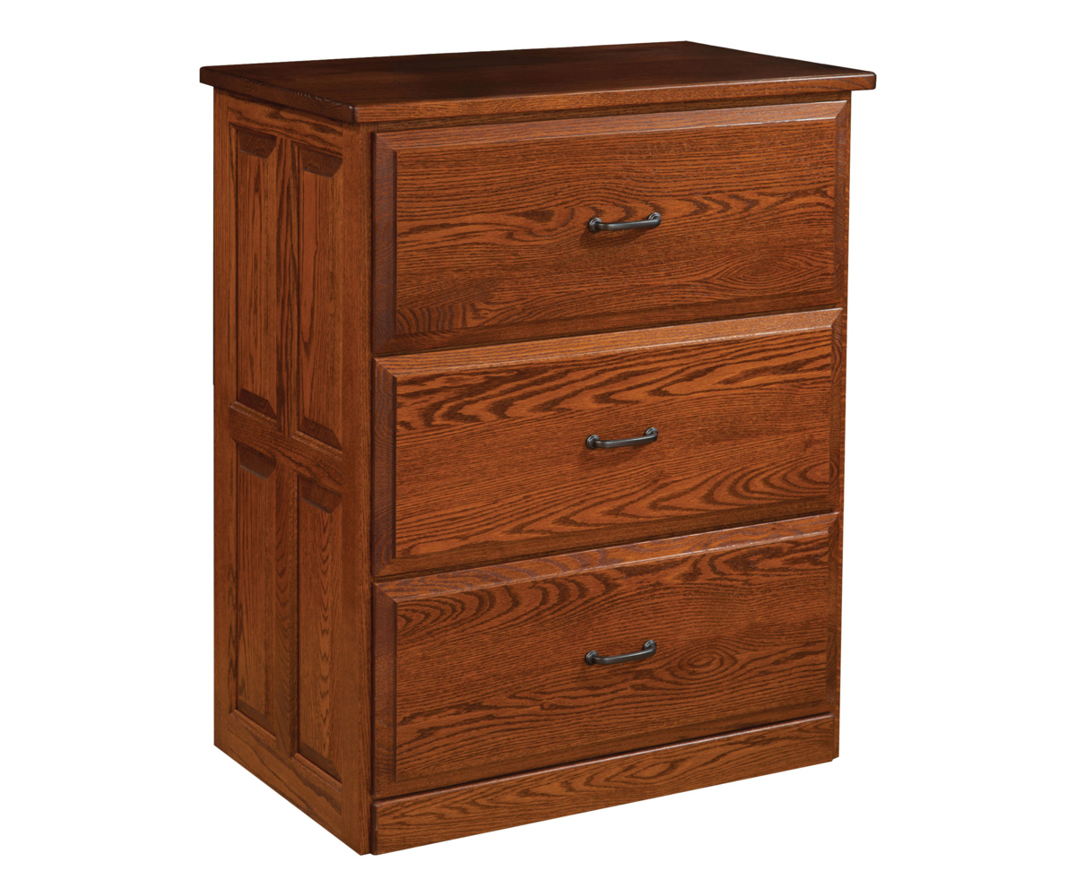 3 Drawer Lateral File | Amish Oak & Cherry | Hickory, NC