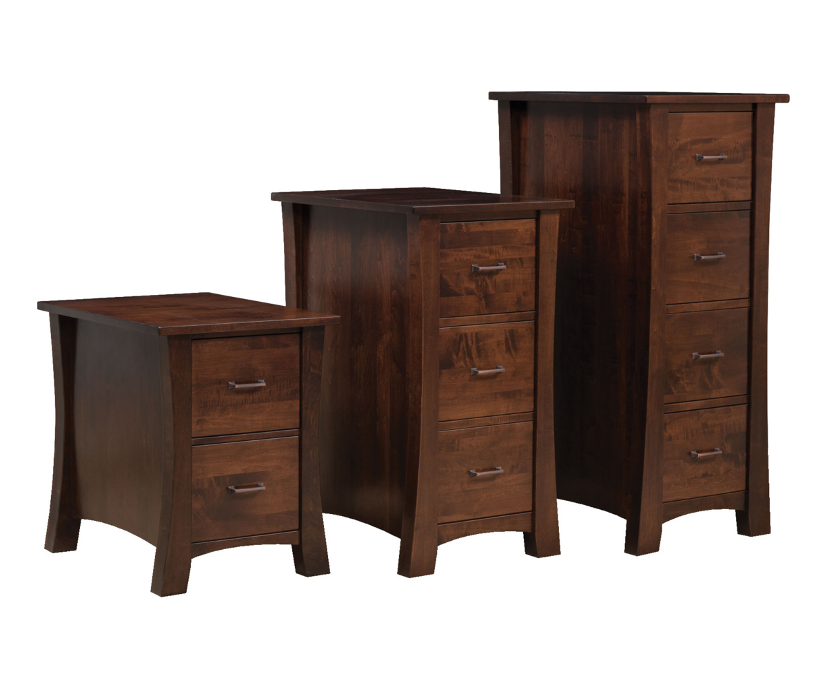 Jefferson File Cabinet | Amish Oak & Cherry | Hickory, NC