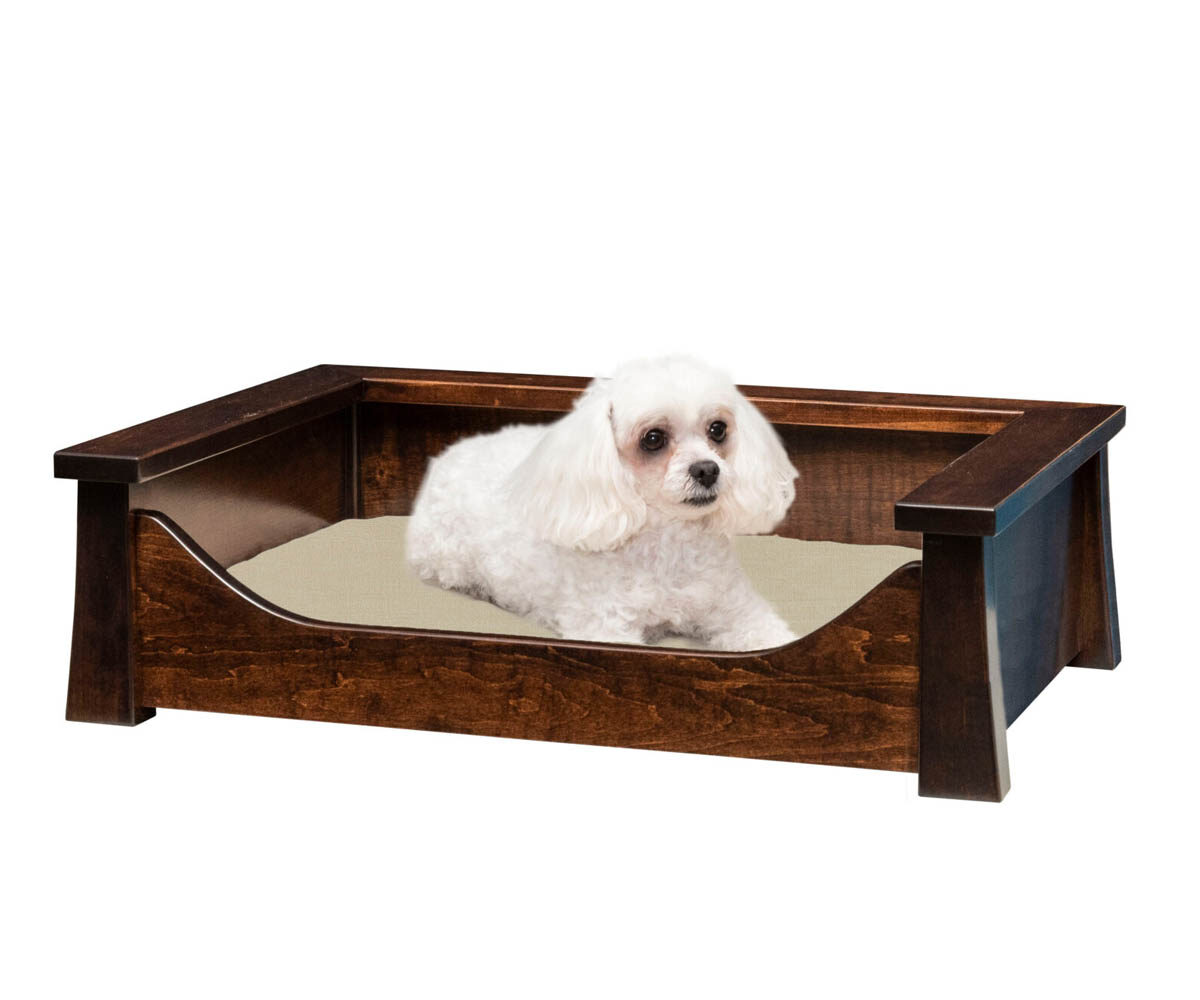 Springville Small Pet Lounge with Pad | Amish Oak & Cherry | Hickory, NC
