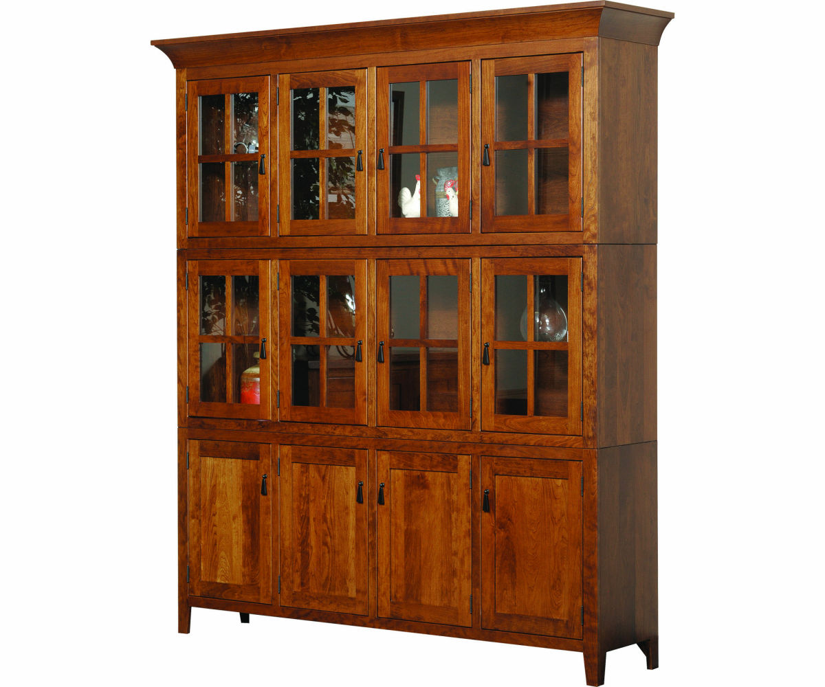 Sadler Mission Hutch | Amish Oak & Cherry | Hickory, NC