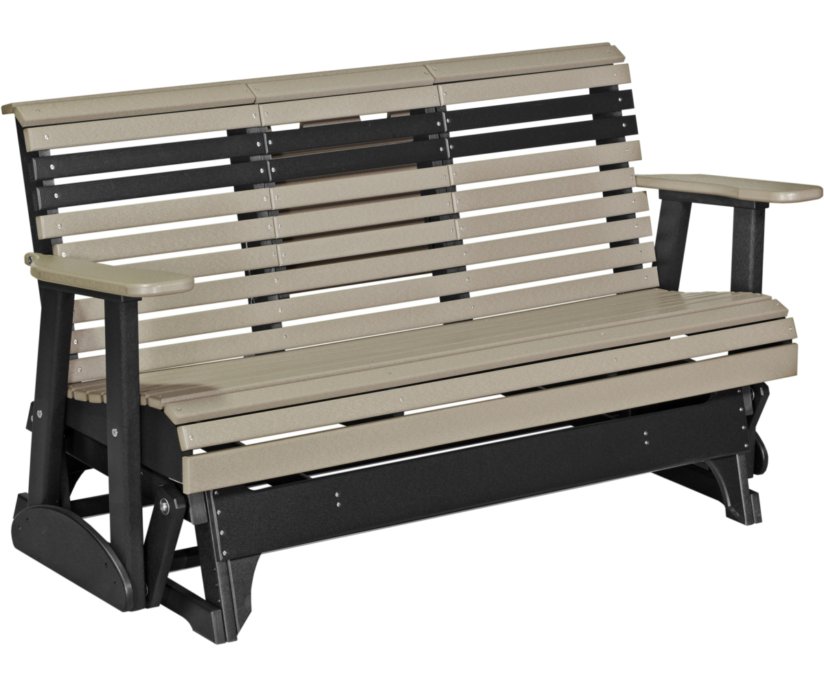 5' Plain Glider | Amish Oak & Cherry | Hickory, NC
