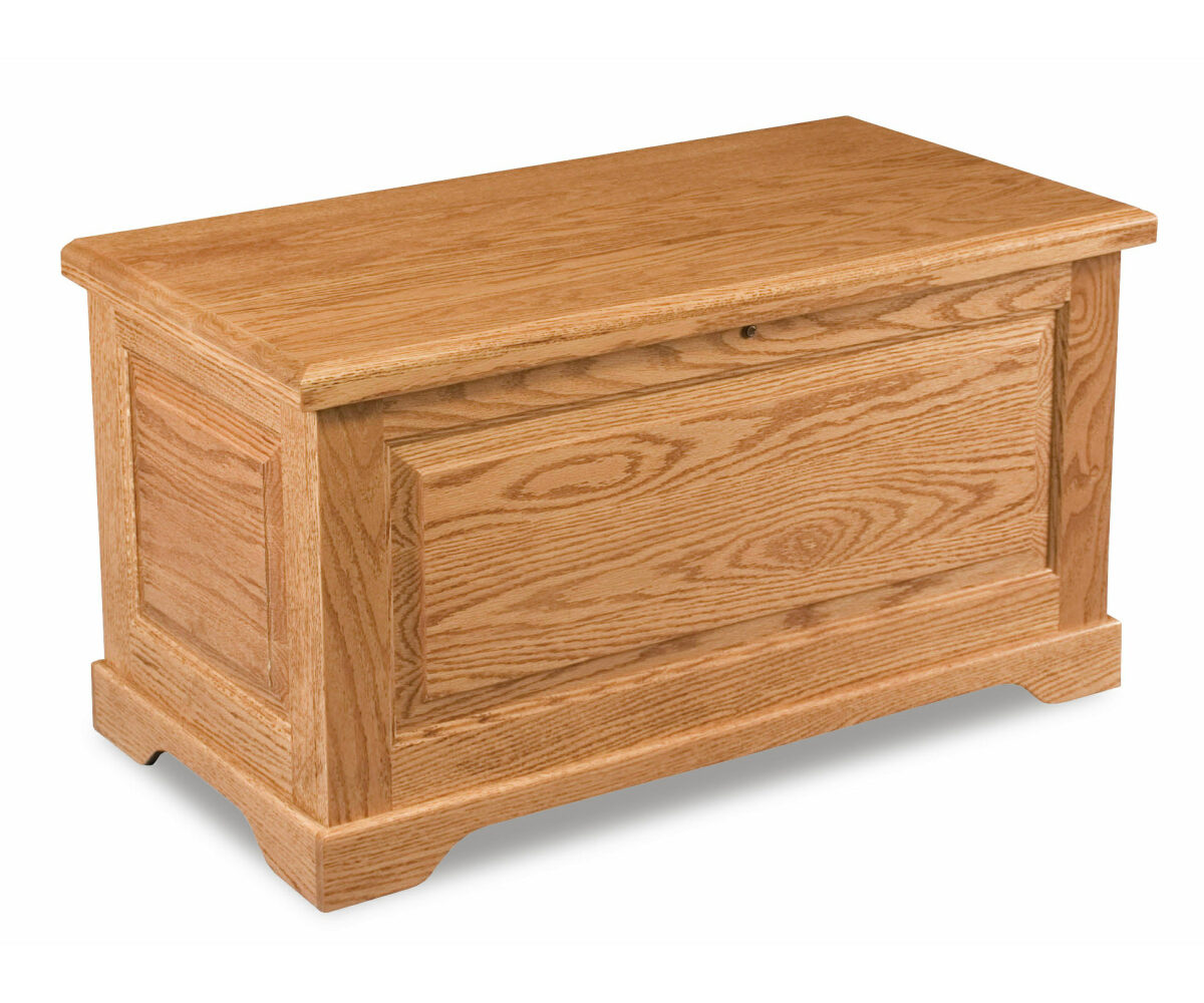 Raised Panel Cedar Chest | Amish Oak & Cherry | Hickory, NC